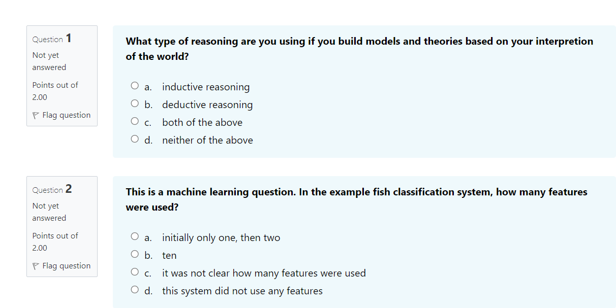 Solved What type of reasoning are you using if you build | Chegg.com