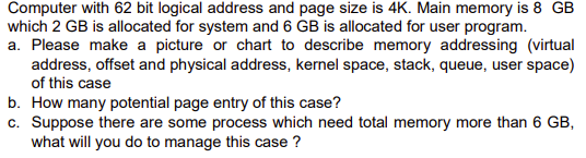 Solved Computer with 64 bit logical address and page size is | Chegg.com