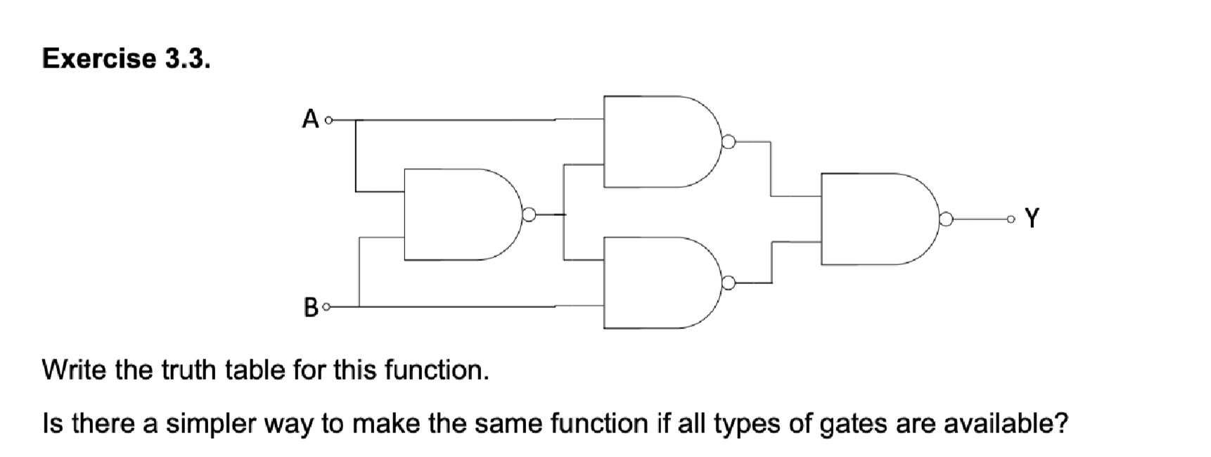 Solved Exercise 3.3.Write the truth table for this | Chegg.com