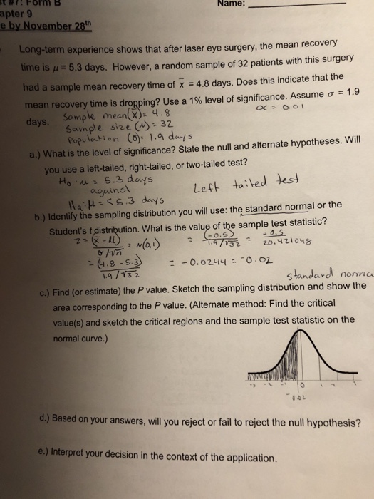 Solved Name: apter 9 e by November 28th Long-term experience | Chegg.com