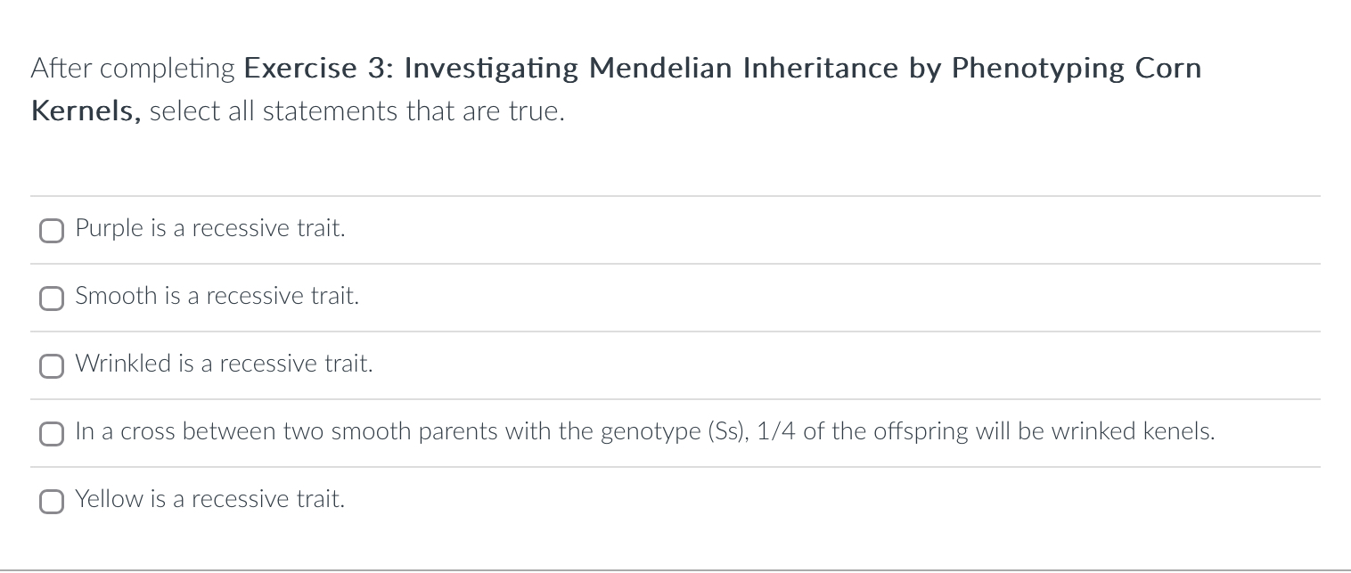 Solved After completing Exercise 3: Investigating Mendelian | Chegg.com