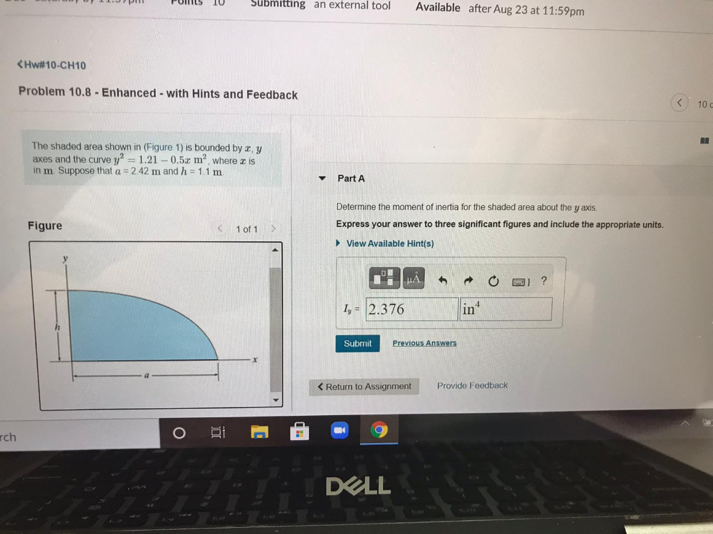 Solved Submitting an external tool Available after Aug 23 at | Chegg.com