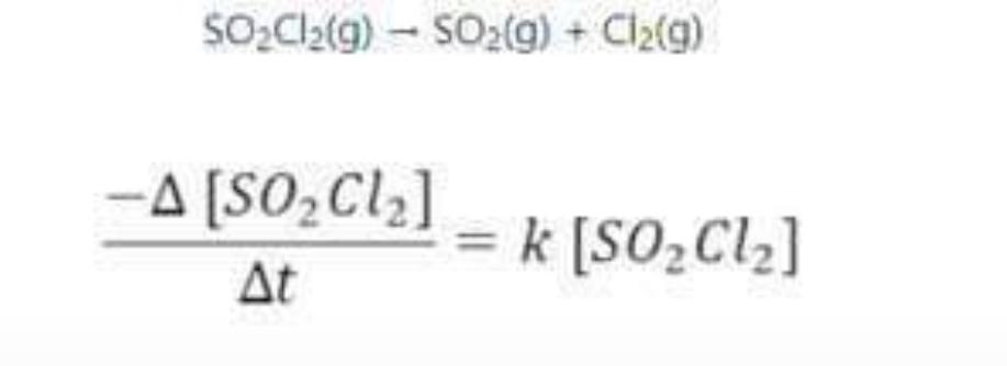 Solved the rate equation for the decomposition of SO2CL2 is | Chegg.com