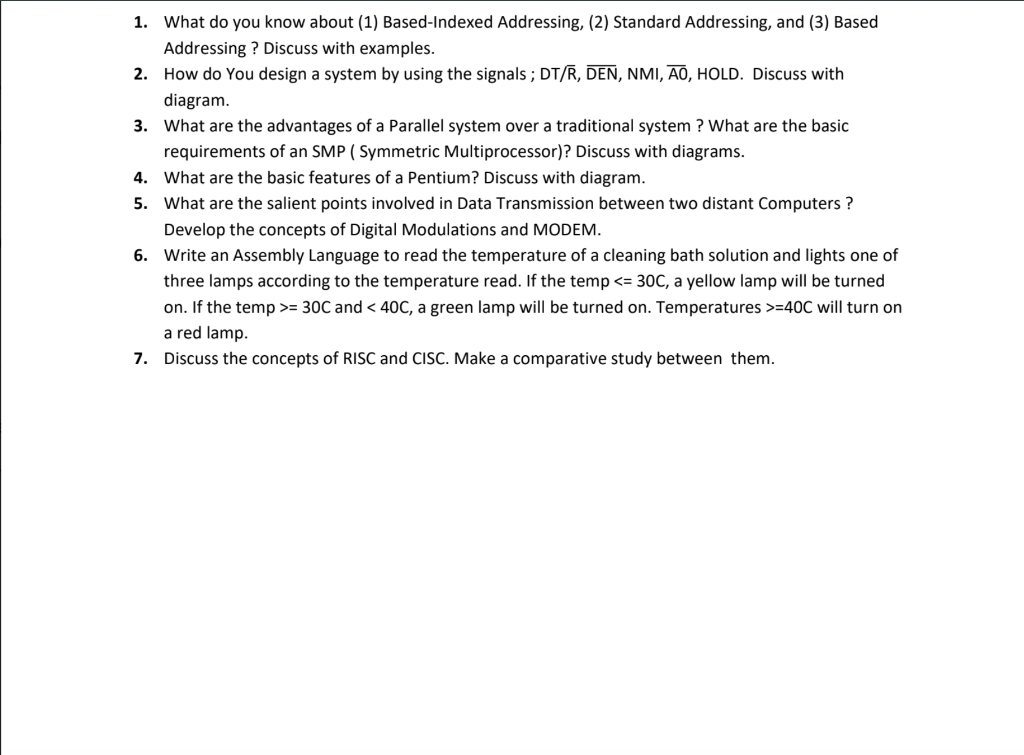Solved 1. What do you know about (1) Based-Indexed | Chegg.com