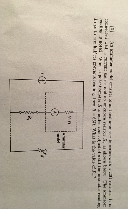 Solved An ammeter model consists of an ideal ammeter in | Chegg.com