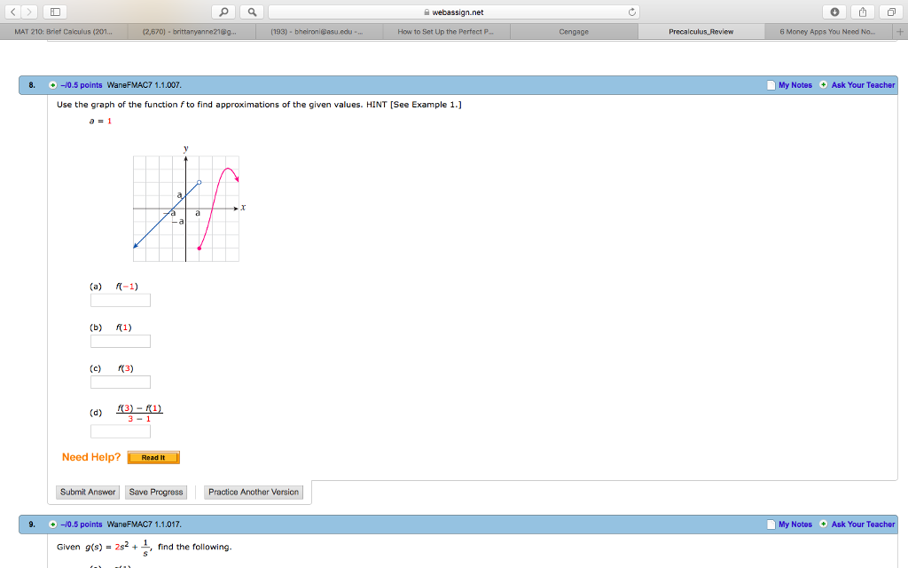 Solved Precalculus Review MAT 210: Brief Calculus 2,670) | Chegg.com