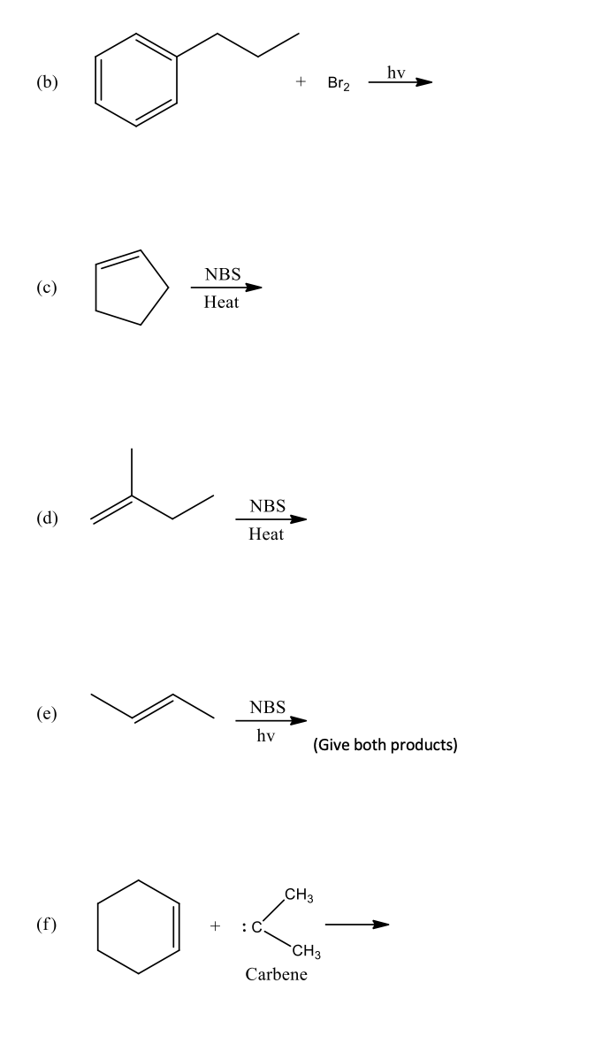 Solved Predict the major monobrominated product for the | Chegg.com
