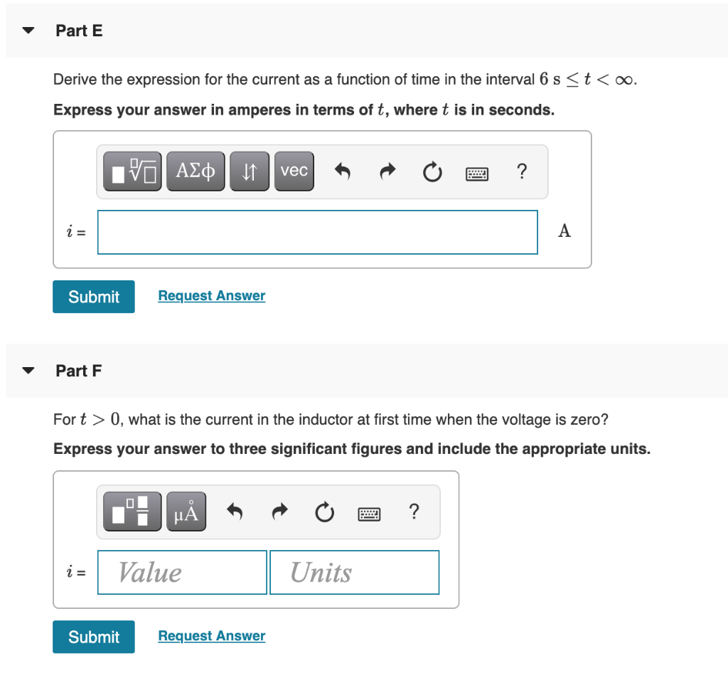 Solved MI Review | Constants The current in and the voltage | Chegg.com