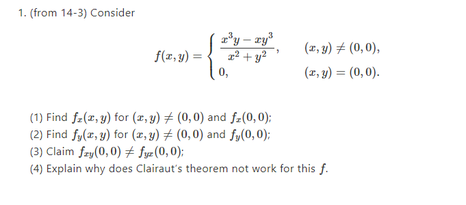 Solved 1. (from 14-3) Consider | Chegg.com