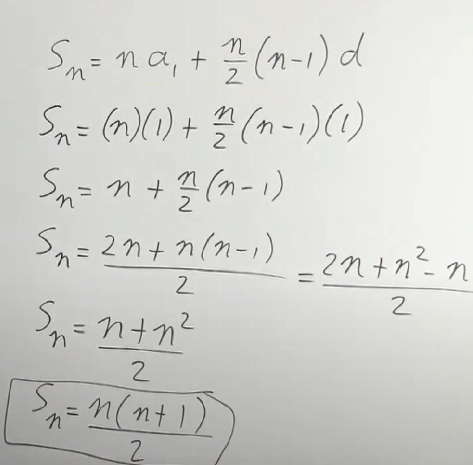 Solved Sequence and series Sn = n + n/2 (n-1) answer is | Chegg.com