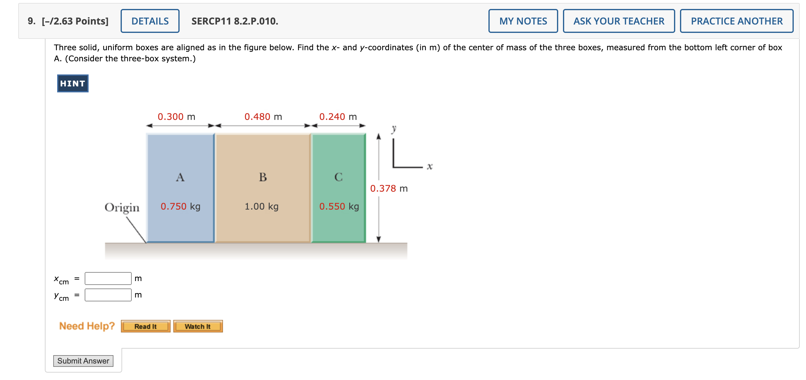 Solved Three solid, uniform boxes are aligned as in the | Chegg.com