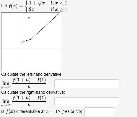 Solved Let f(x)={1+x2x if x