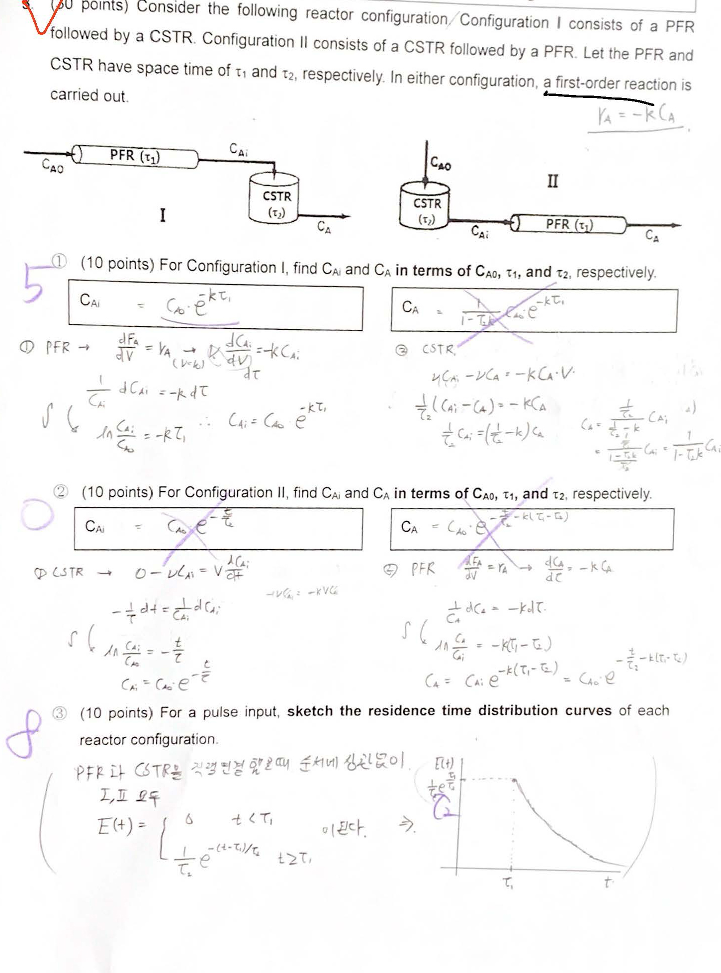 Solved points) ﻿Consider the following reactor | Chegg.com