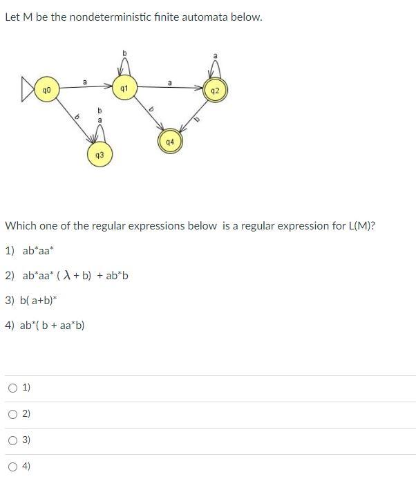 Solved Let M be the nondeterministic finite automata below. | Chegg.com