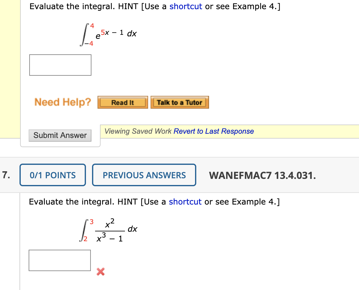 Solved Evaluate the integral. HINT [Use a shortcut or see | Chegg.com