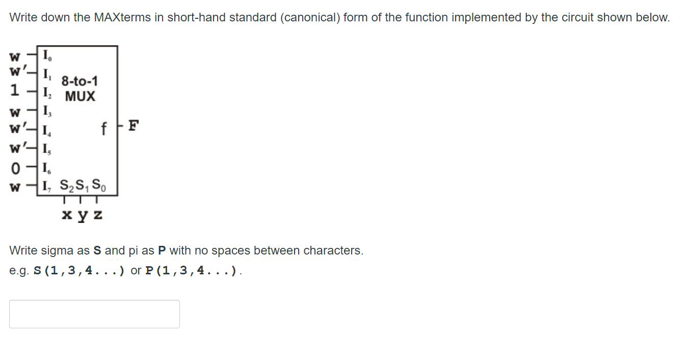 Solved Write down the MAXterms in short-hand standard | Chegg.com