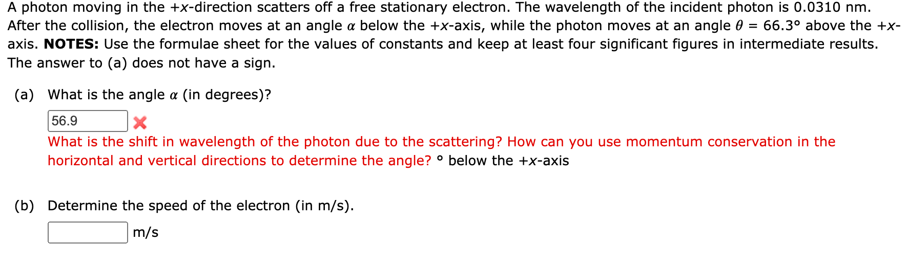 Solved A photon moving in the +x-direction scatters off a | Chegg.com