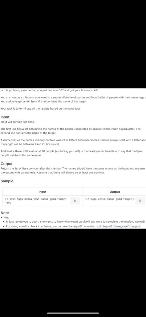 (define (find-survivors people target) ; TODO: | Chegg.com