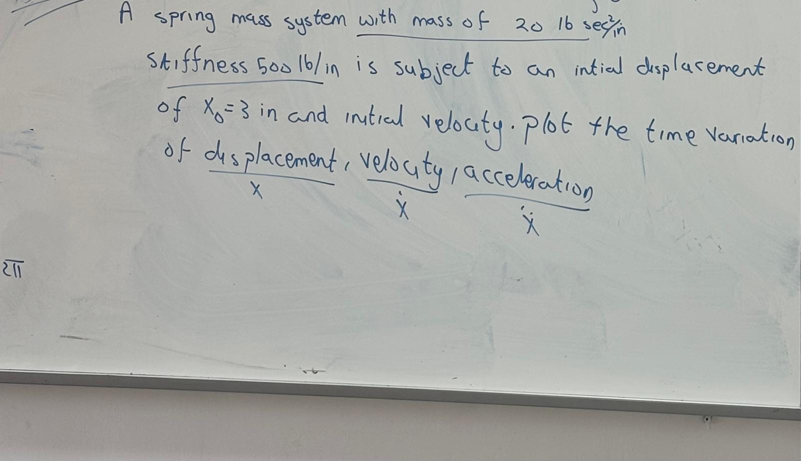Solved A spring mass system with mass | Chegg.com