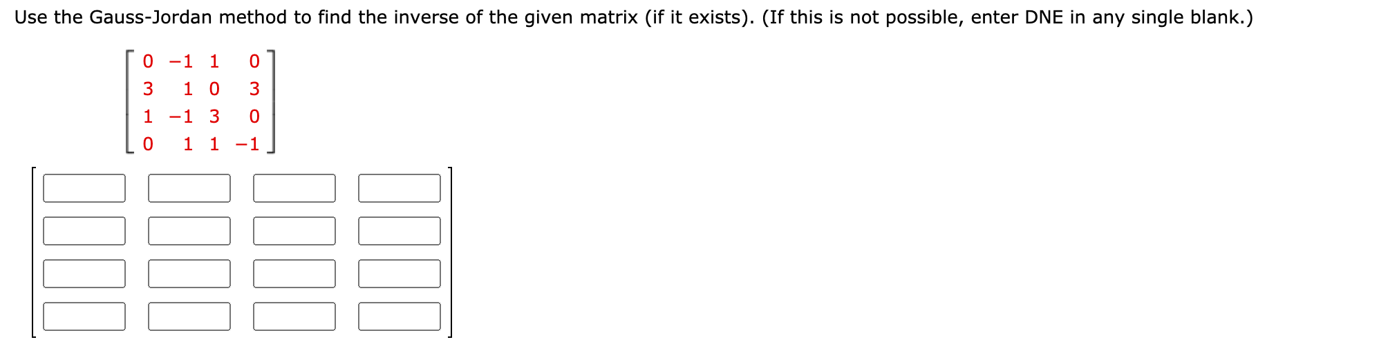 Solved Find the inverse of the given elementary matrix. 1 0 | Chegg.com