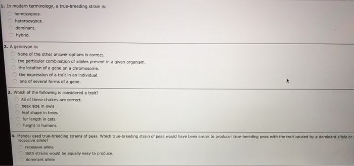 solved-in-modern-terminology-a-true-breeding-strain-is-chegg