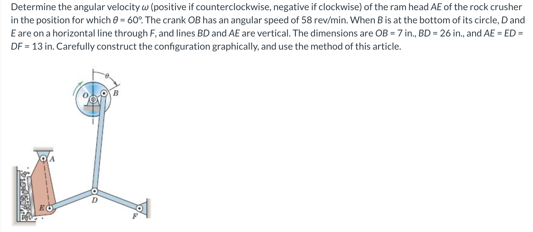Solved Determine the angular velocity w (positive if | Chegg.com