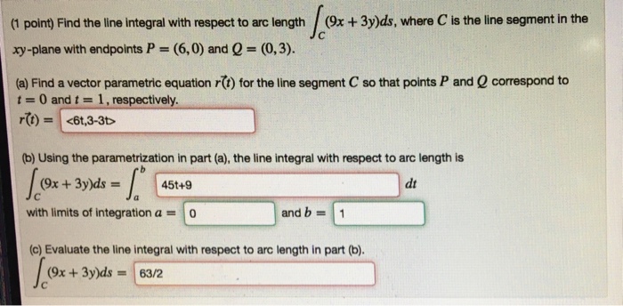 Solved Find the line integral with respect to arc length | Chegg.com