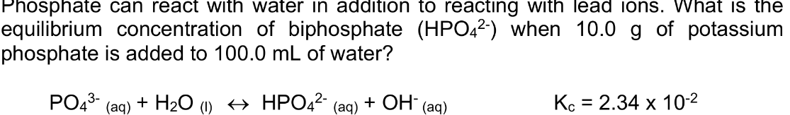 Solved Phosphate can react with water in addition to | Chegg.com