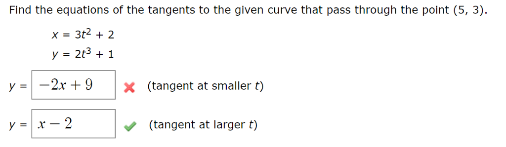 Solved Find the equations of the tangents to the given curve | Chegg.com