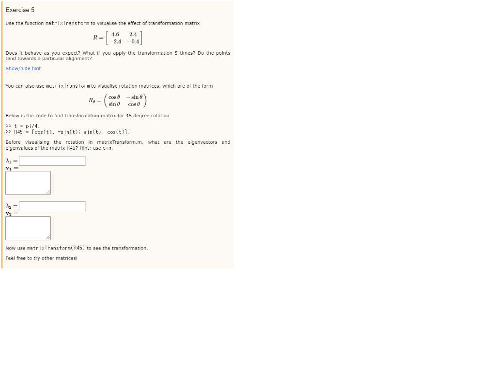 Solved function [Rx] = matrixTransform(R) % MOD10TRANSFORM | Chegg.com