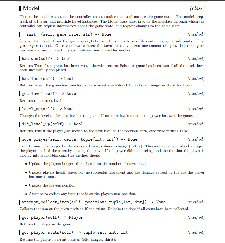 Solved I want to create a model class in python, the codes | Chegg.com