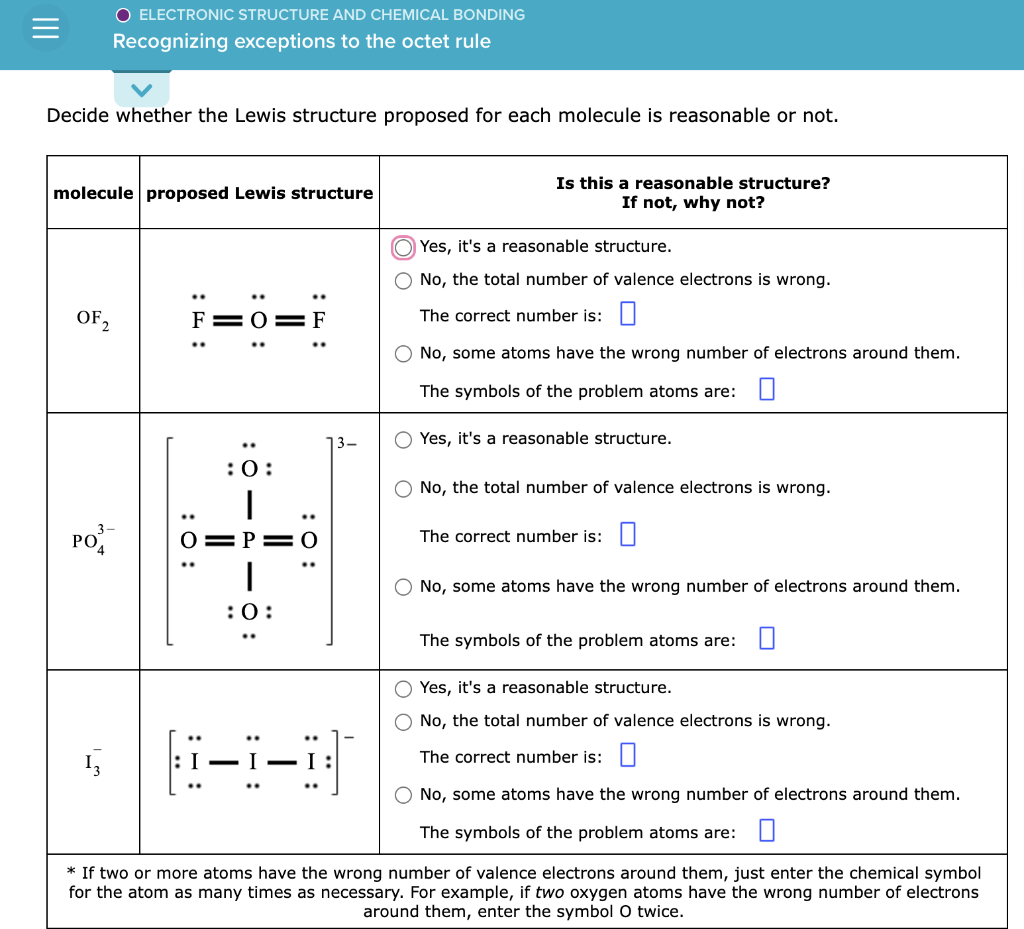 Solved O ELECTRONIC STRUCTURE AND CHEMICAL BONDING | Chegg.com