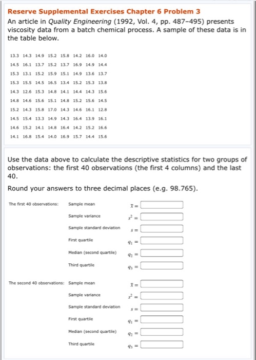 Solved Reserve Problems Chapter 6 Section 4 Problem 3 The | Chegg.com