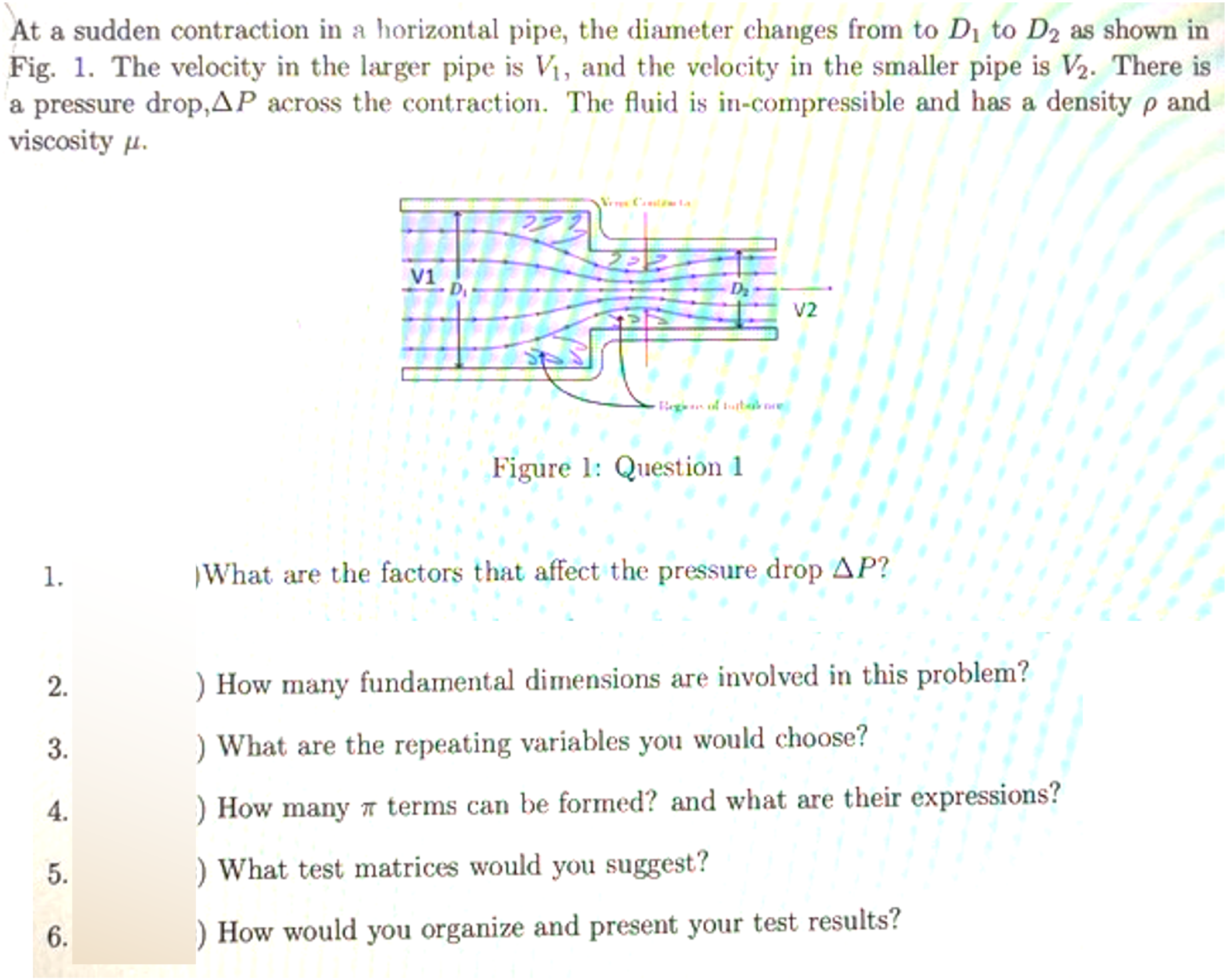 At a sudden contraction in a horizontal pipe, the | Chegg.com