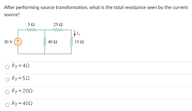 Solved After performing source transformation, what is the | Chegg.com