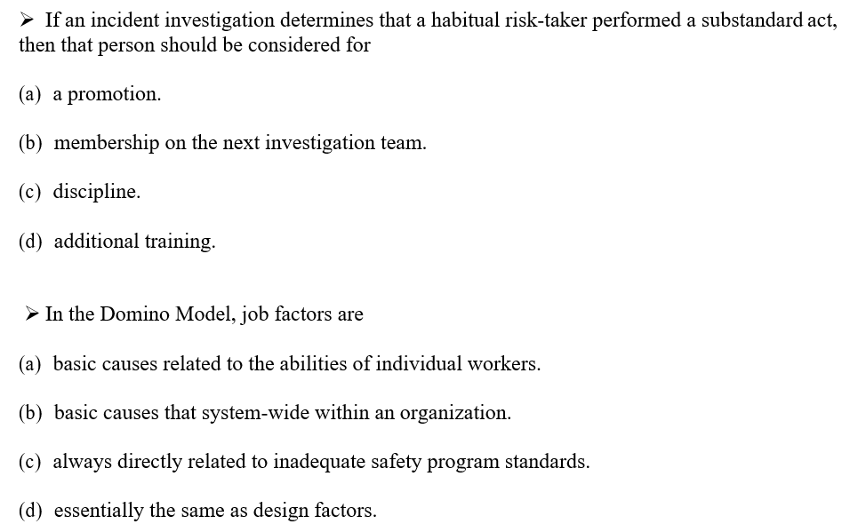 Solved A typical incident pyramid shows that (a) incidents | Chegg.com