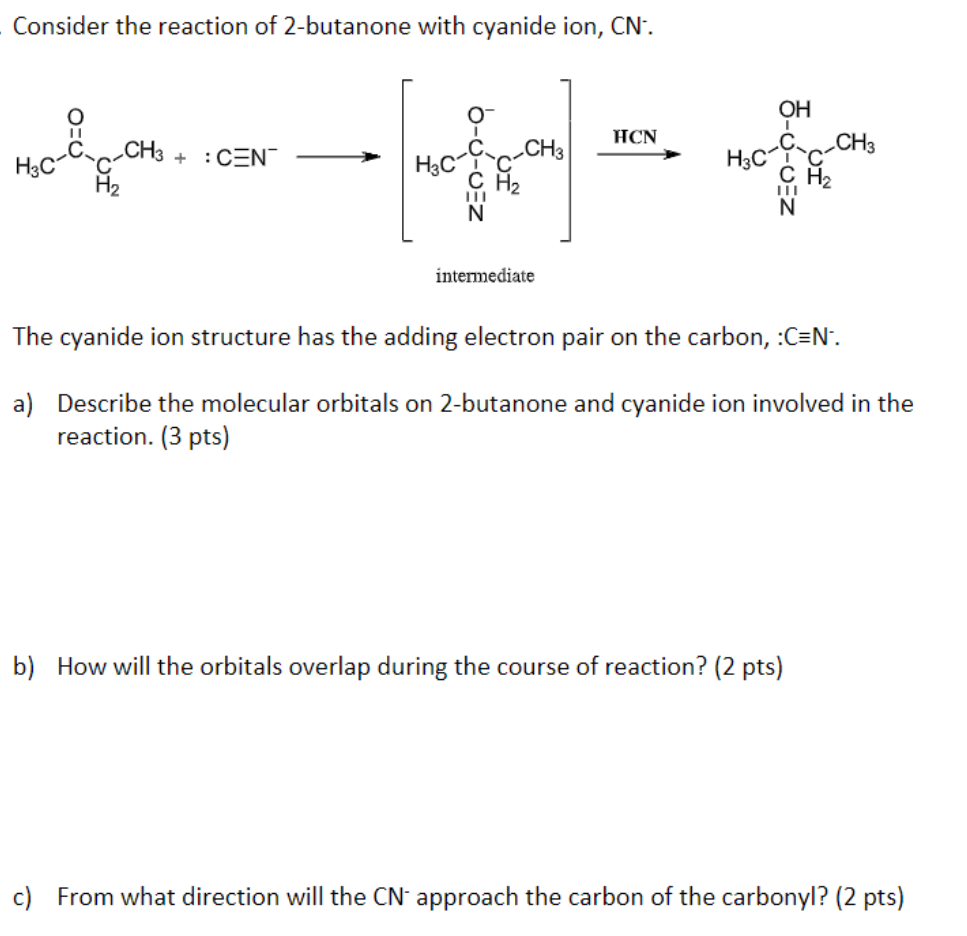 Solved Describe the molecular orbitals on 2-butanone and | Chegg.com