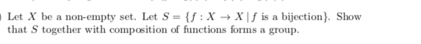 Solved Let x ﻿be a non-empty set. Let is a bijection | Chegg.com