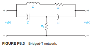 Solved A rejection network is the bridged-T network shown | Chegg.com