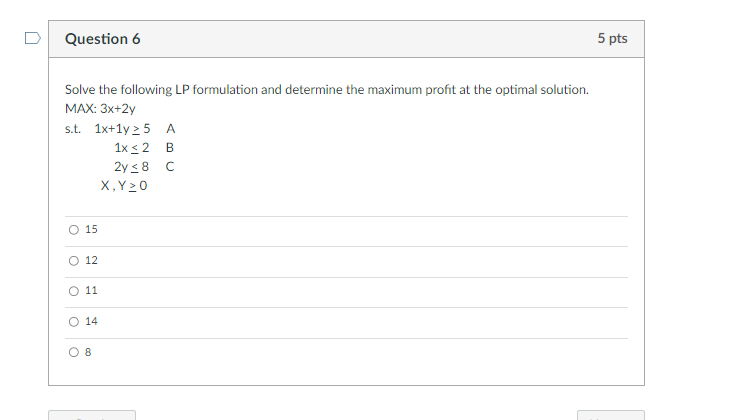 Solved Solve the following LP formulation and determine the | Chegg.com
