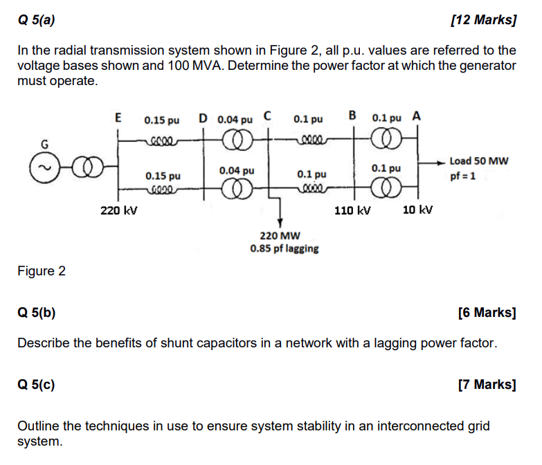 Solved Q 5(b)[6 ﻿Marks]Describe the benefits of shunt | Chegg.com