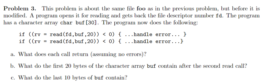 Solved Problem 3 This Problem Is About The Same File Foo As 9893