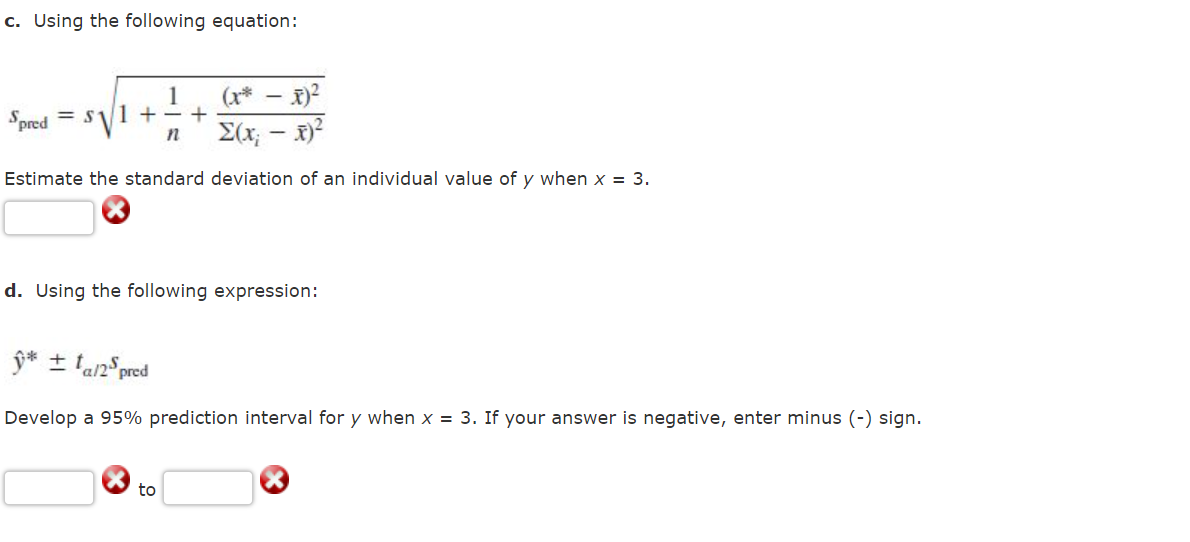 Solved Xil 1 2 3 4 5 y i 3 8 5 12 14 Round your answers to | Chegg.com