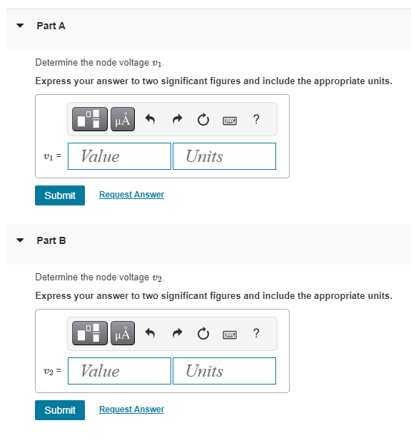 Solved Solve for the node voltages shown in the figure | Chegg.com