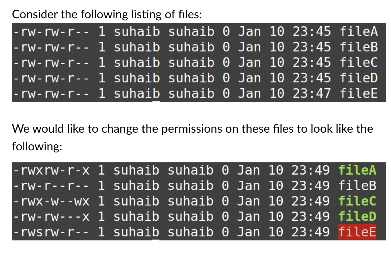Solved Using The Octal Method Enter The Command You Would 5967