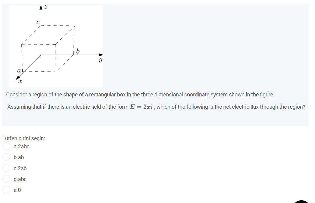 Solved Consider a region of the shape of a rectangular box | Chegg.com
