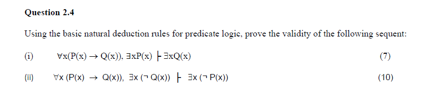 Solved Using the basic natural deduction rules for predicate | Chegg.com
