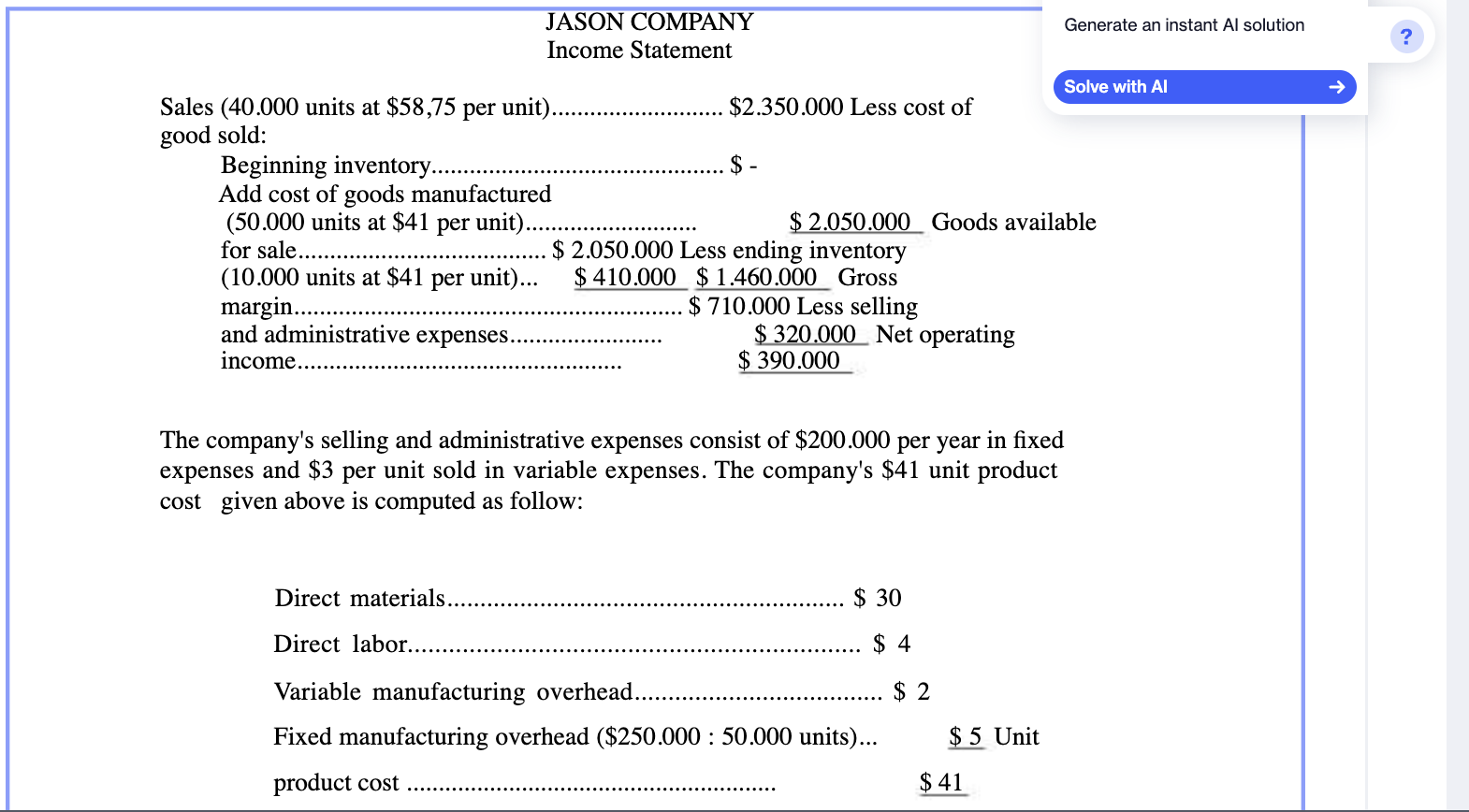 Solved Jason Company was organized just one year ago. The | Chegg.com