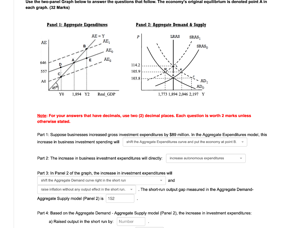 Solved Use the two-panel Graph below to answer the questions | Chegg.com