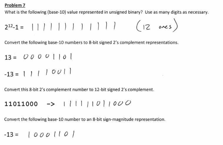 Solved Problem 7 What is the following (base-10) value | Chegg.com